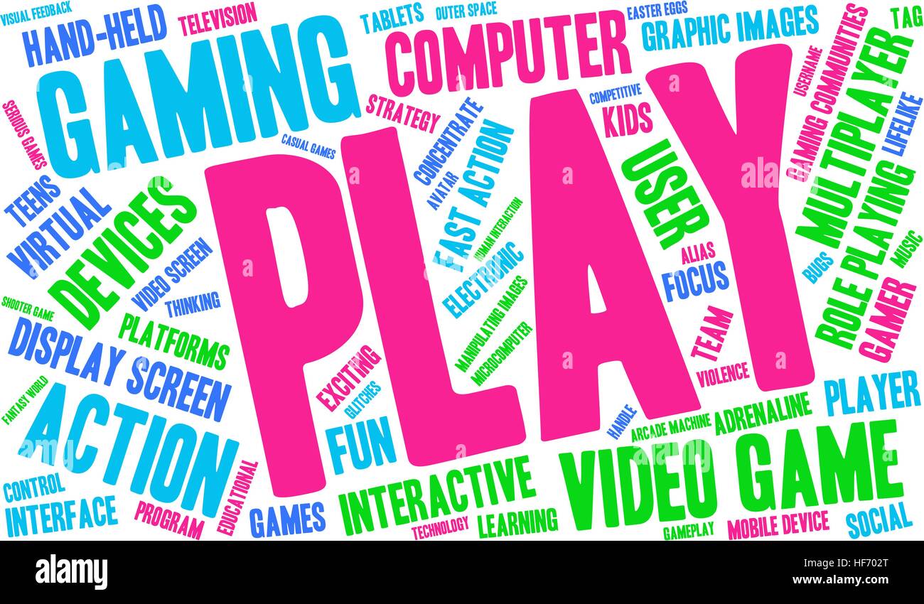 Play word cloud on a white background Stock Vector Image & Art - Alamy