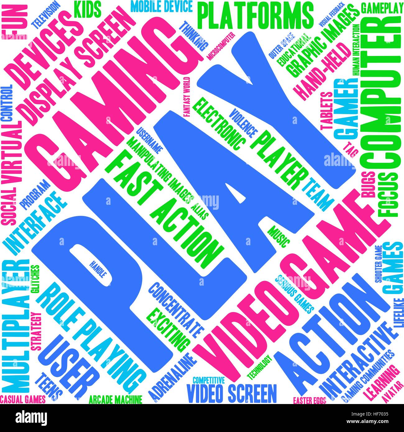 Play word cloud on a white background Stock Vector Image & Art - Alamy