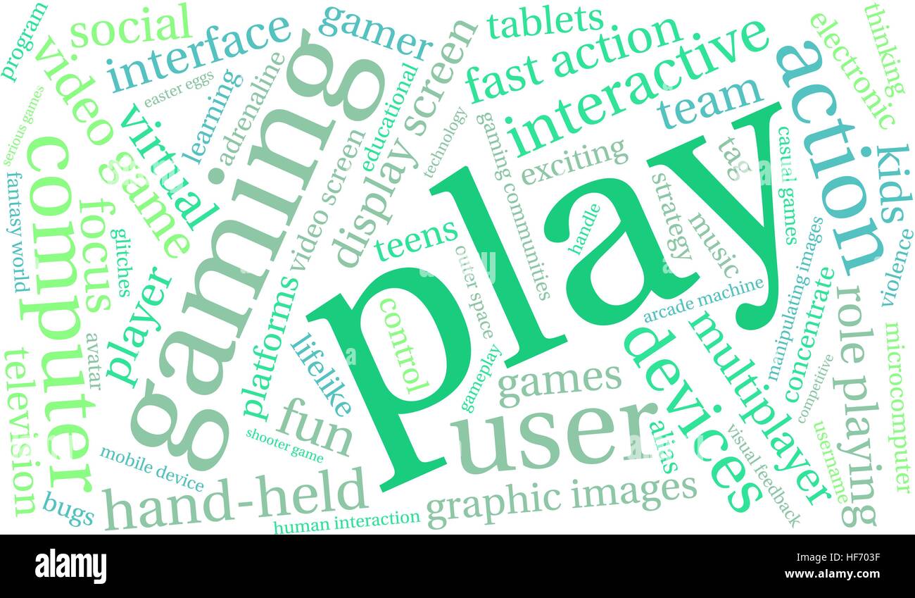 Play word cloud on a white background Stock Vector Image & Art - Alamy