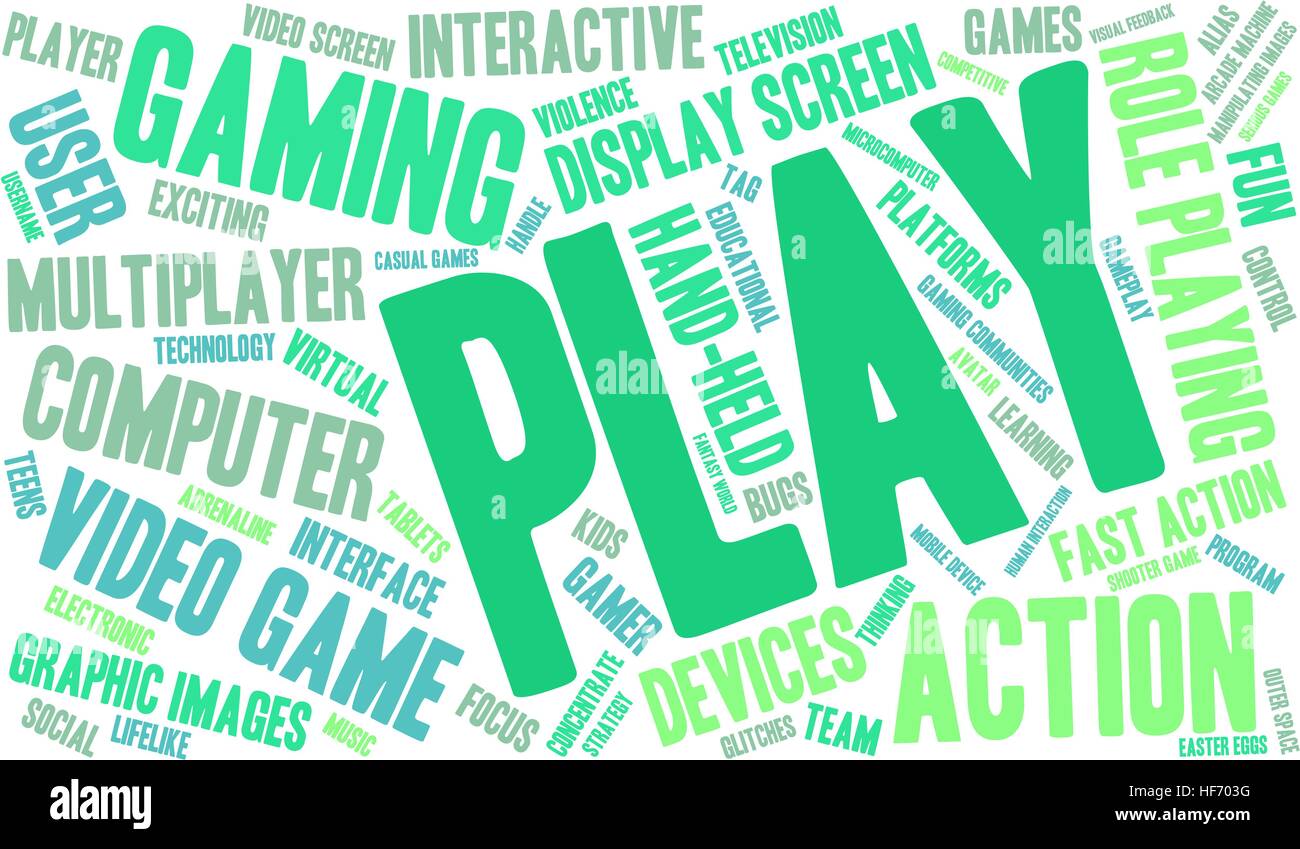Play word cloud on a white background Stock Vector Image & Art - Alamy