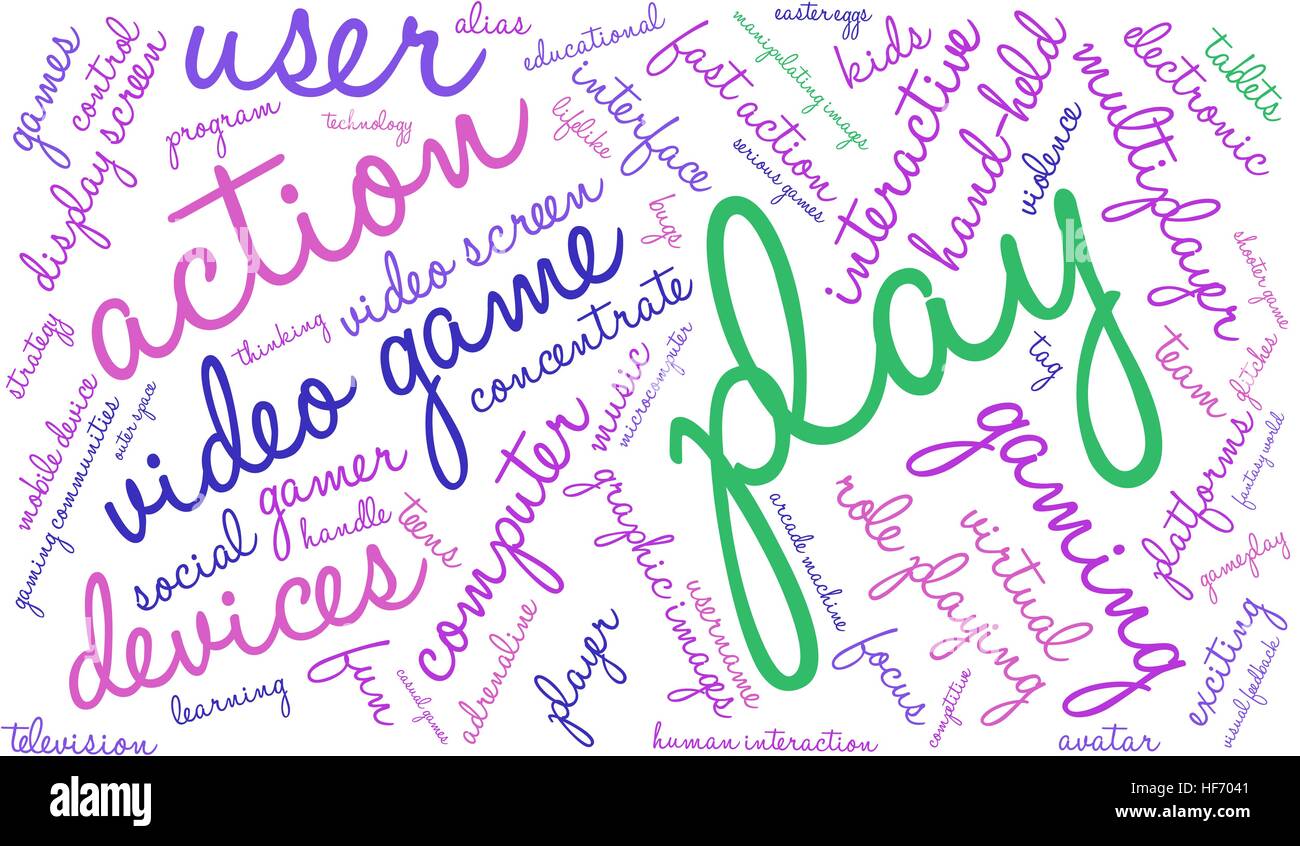 Play word cloud on a white background Stock Vector Image & Art - Alamy