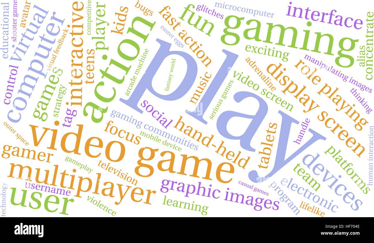 Play word cloud on a white background Stock Vector Image & Art - Alamy