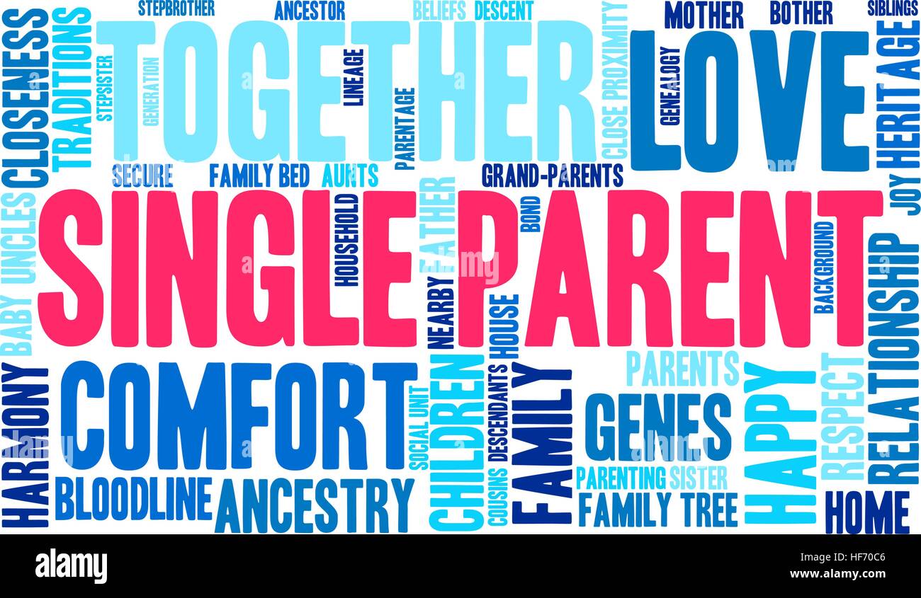Single Parent word cloud on a white background Stock Vector Image & Art ...
