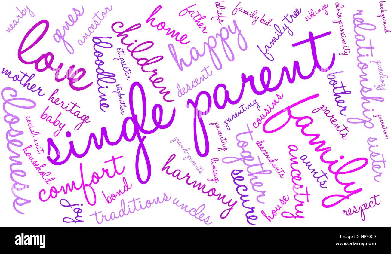 Single Parent word cloud on a white background Stock Vector Image & Art ...