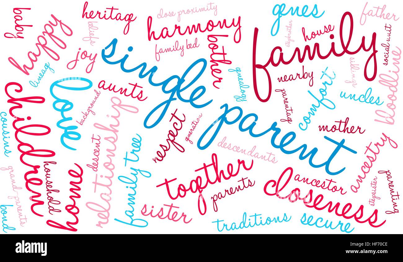 Single Parent word cloud on a white background Stock Vector Image & Art ...