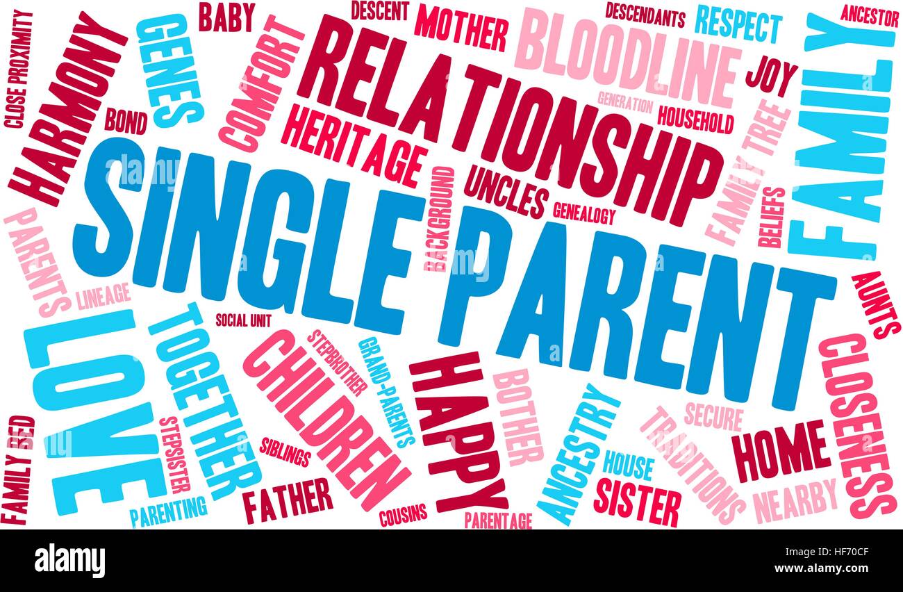 Single Parent word cloud on a white background Stock Vector Image & Art ...