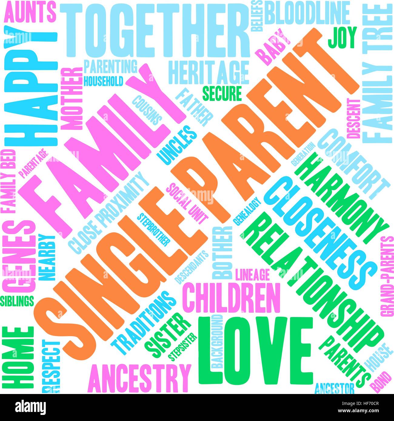 Single Parent word cloud on a white background Stock Vector Image & Art ...