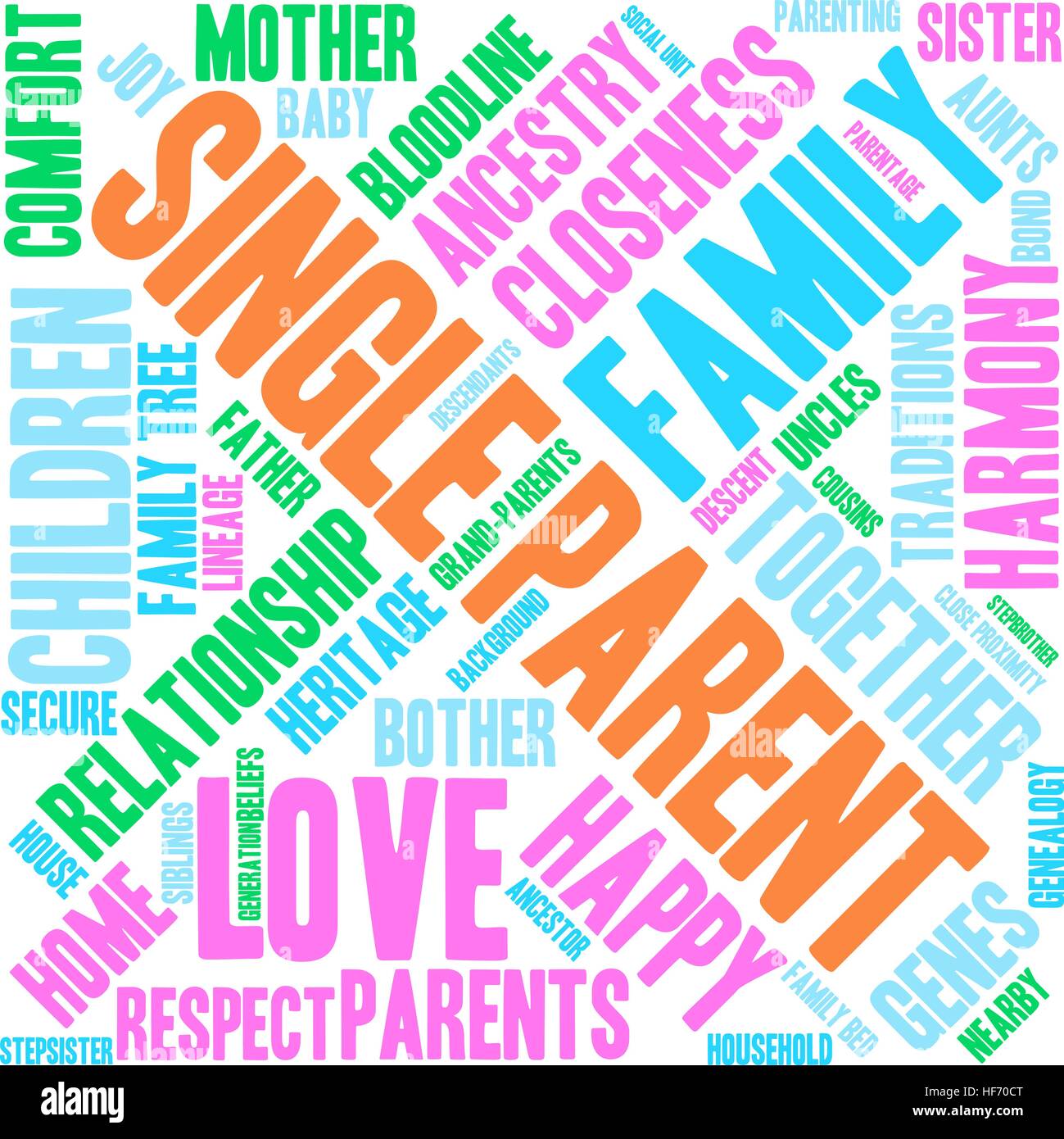 Single Parent word cloud on a white background Stock Vector Image & Art ...