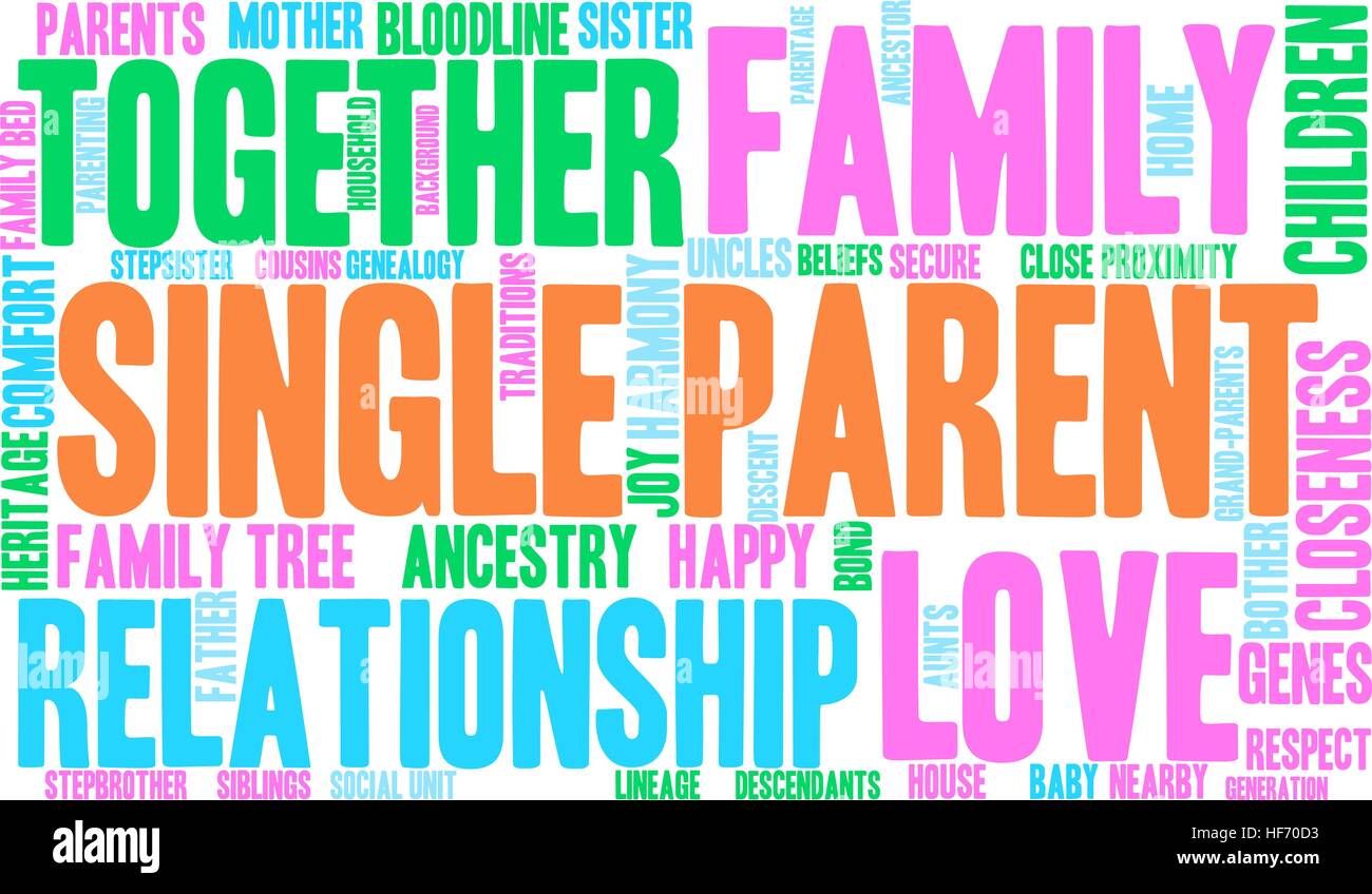 Single Parent word cloud on a white background Stock Vector Image & Art ...