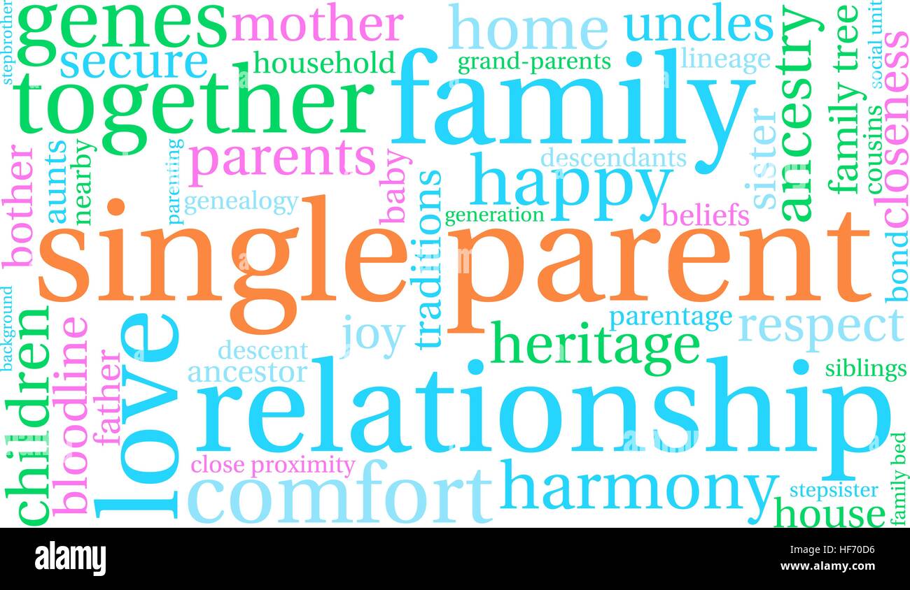 Single Parent word cloud on a white background Stock Vector Image & Art ...