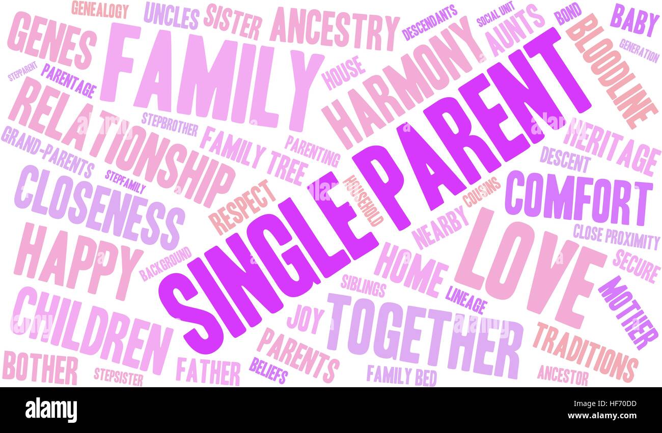 Single Parent word cloud on a white background Stock Vector Image & Art ...
