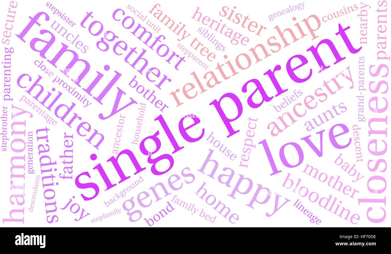 Single Parent word cloud on a white background Stock Vector Image & Art ...