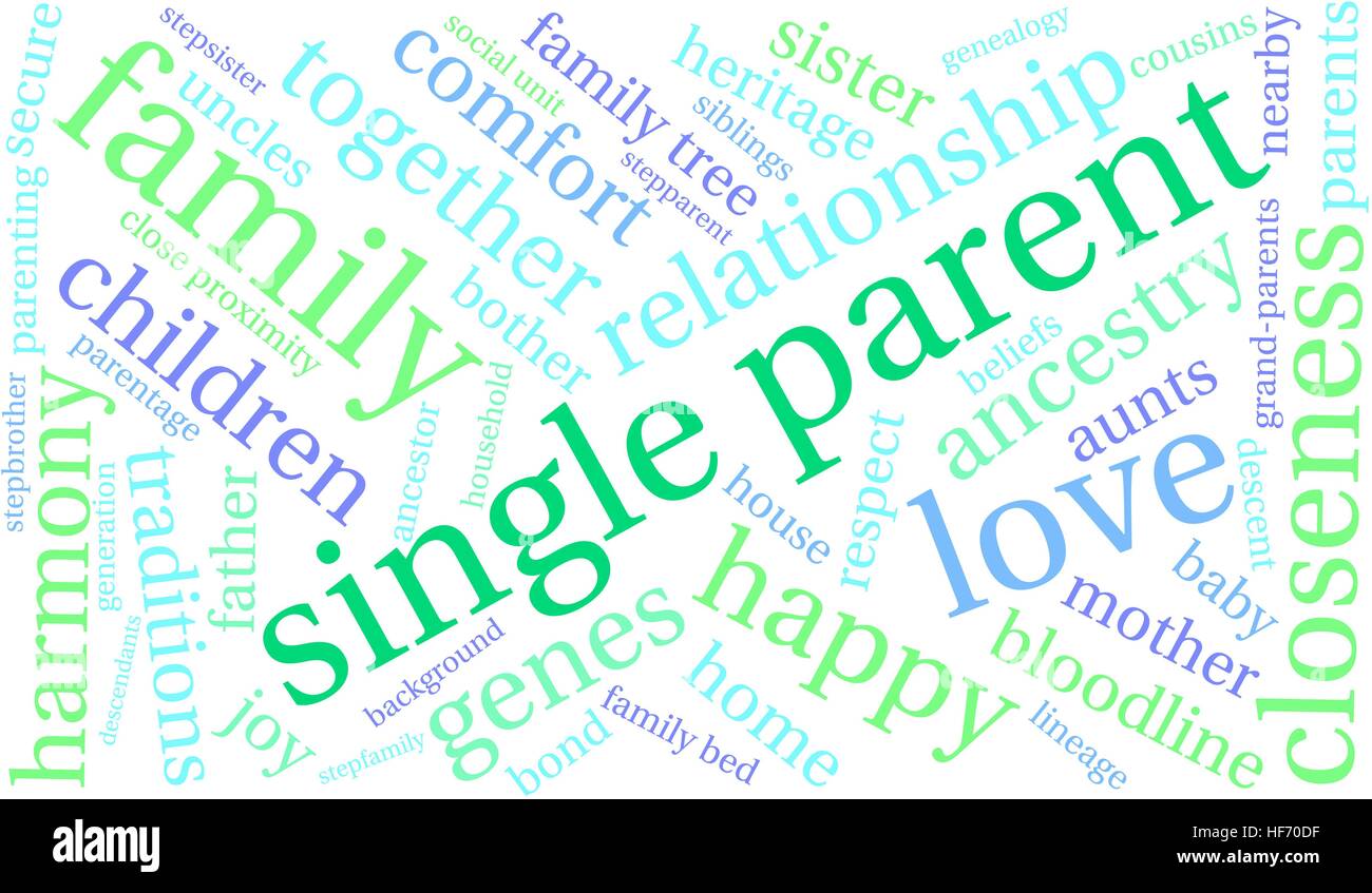 Single Parent word cloud on a white background Stock Vector Image & Art ...