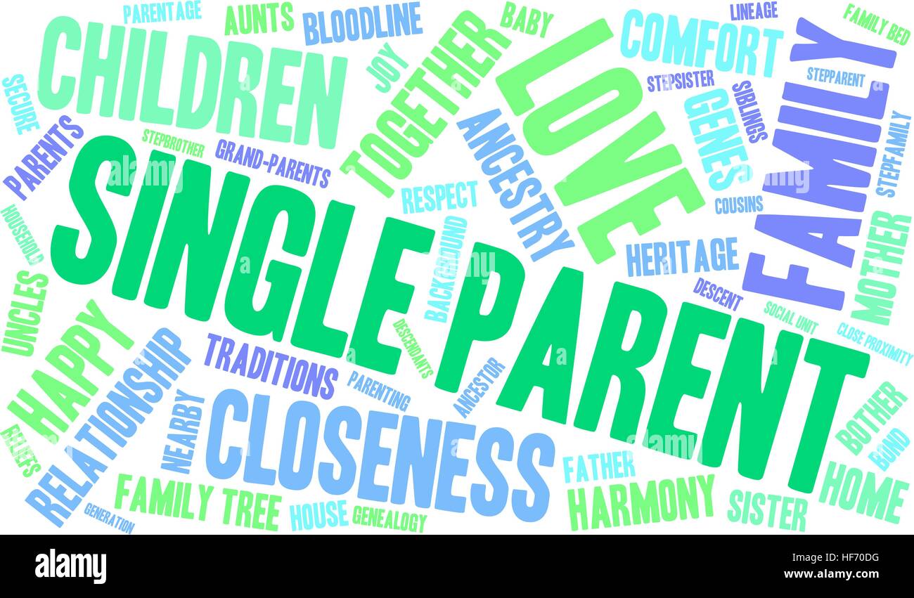 Single Parent word cloud on a white background Stock Vector Image & Art ...