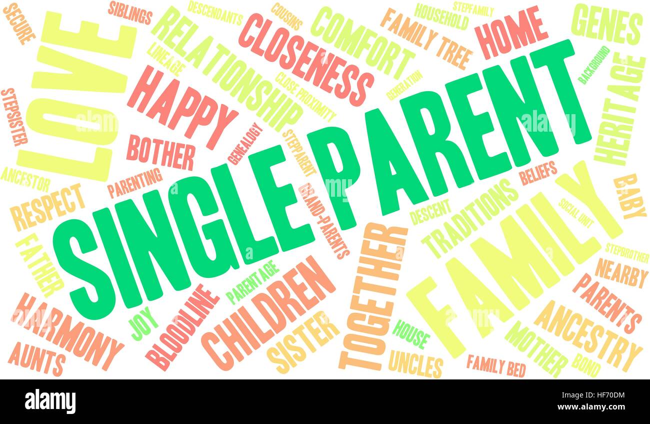 Single Parent word cloud on a white background Stock Vector Image & Art ...