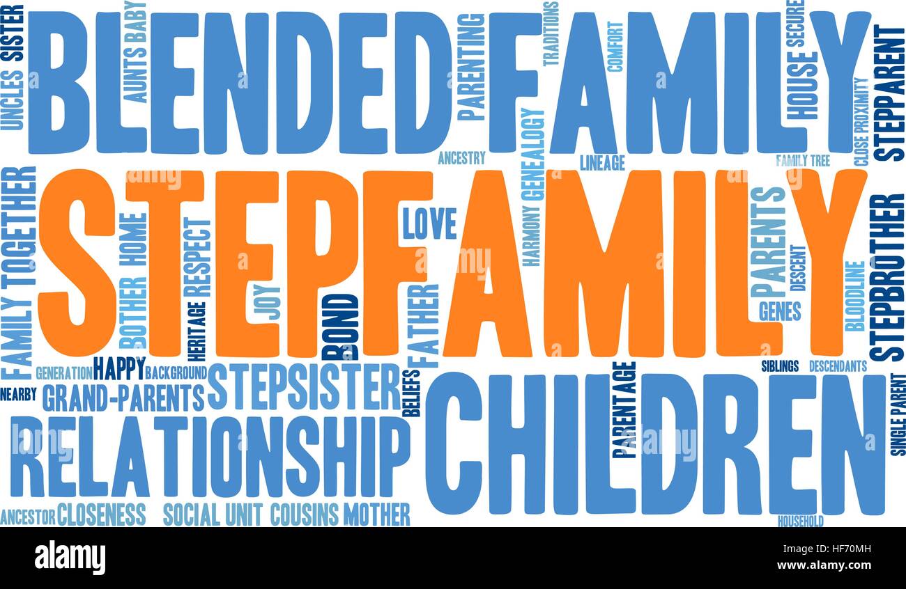 Stepfamily word coud on a white background Stock Vector Image & Art - Alamy