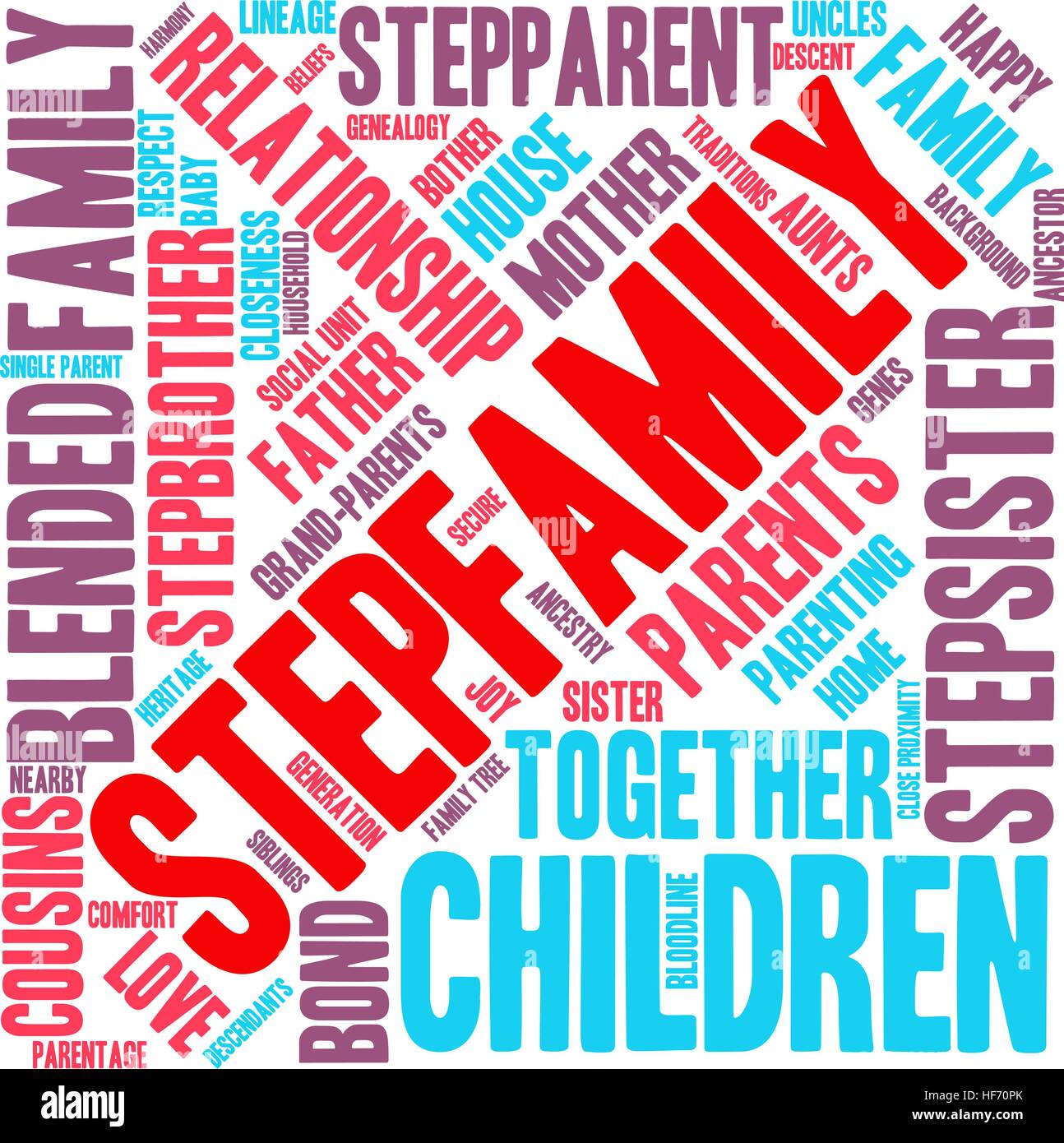 Stepfamily word coud on a white background Stock Vector Image & Art - Alamy