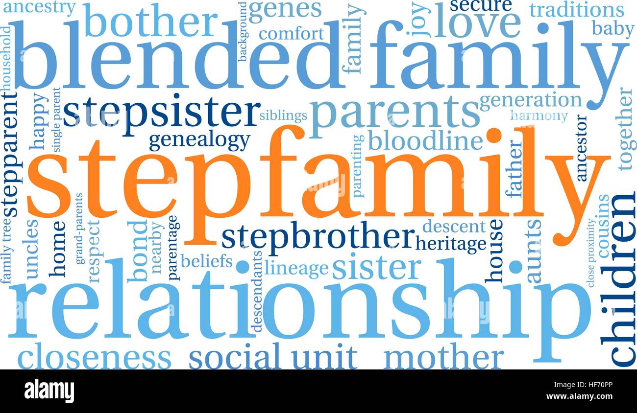 Stepfamily word coud on a white background Stock Vector Image & Art - Alamy