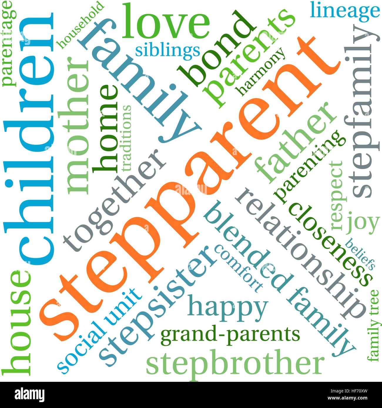 Stepparent word cloud on a white background Stock Vector Image & Art ...