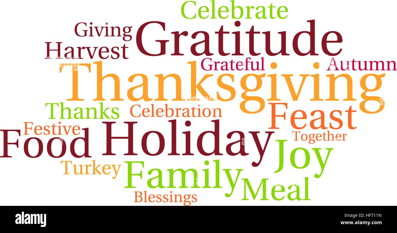 Thanksgiving word cloud on a white background Stock Vector Image & Art ...