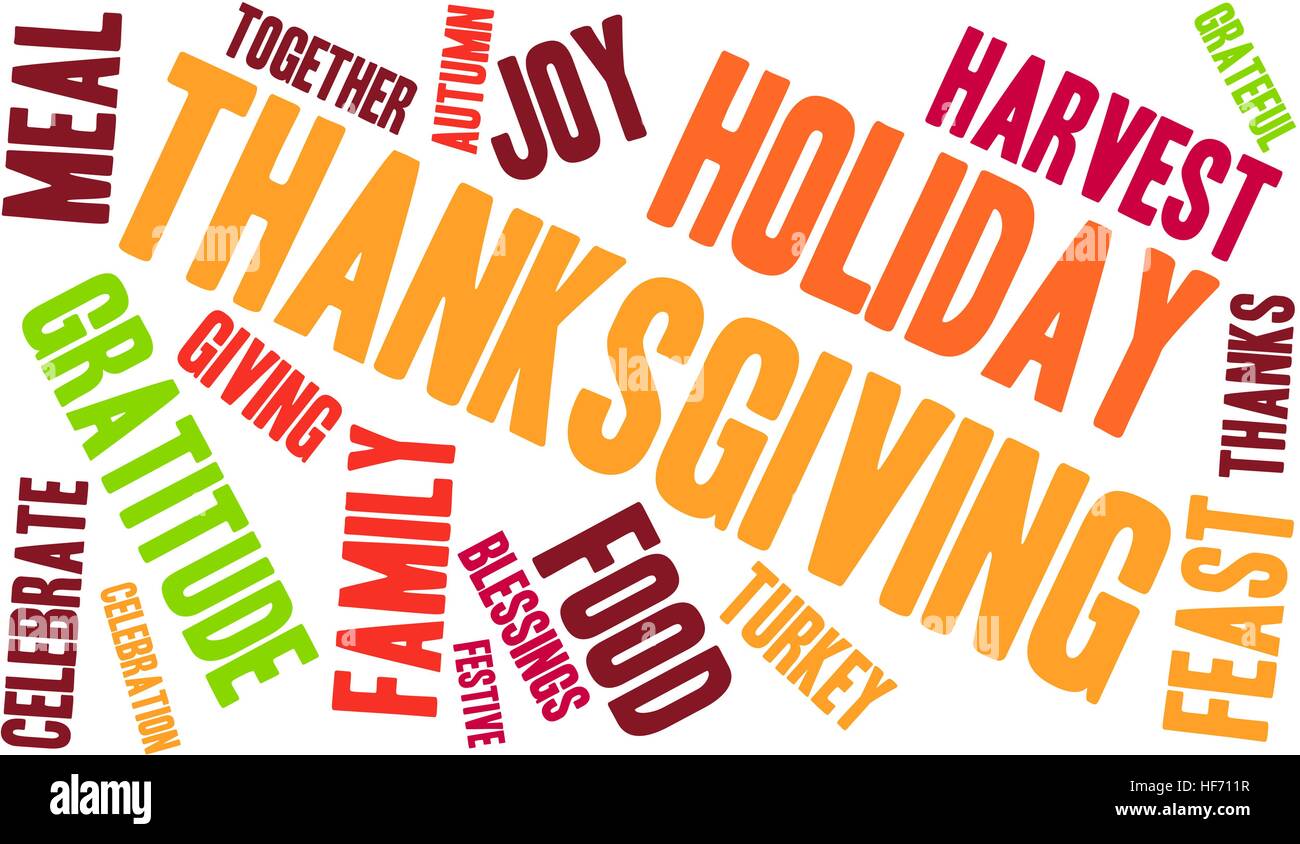 Thanksgiving word cloud on a white background Stock Vector Image & Art ...