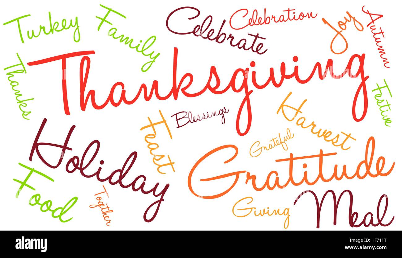 Thanksgiving word cloud on a white background Stock Vector Image & Art ...