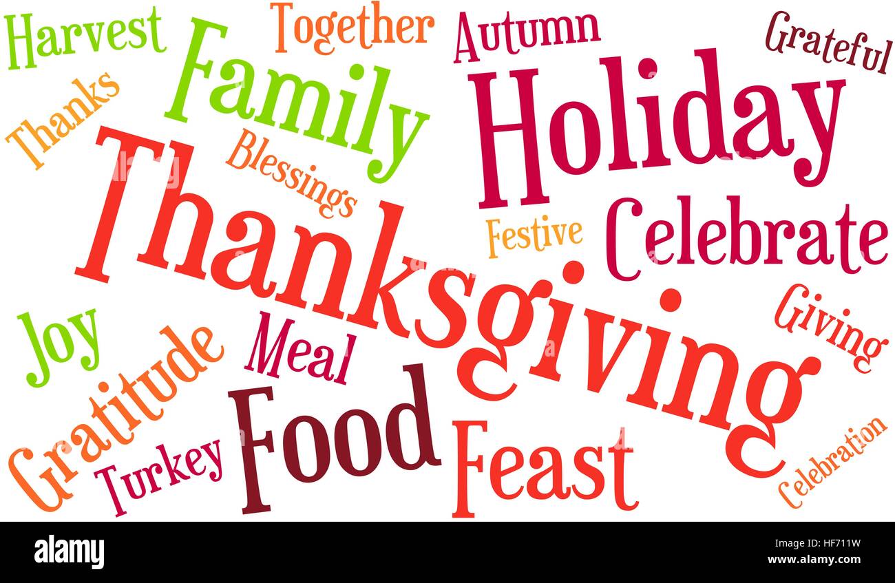Thanksgiving word cloud on a white background Stock Vector Image & Art ...