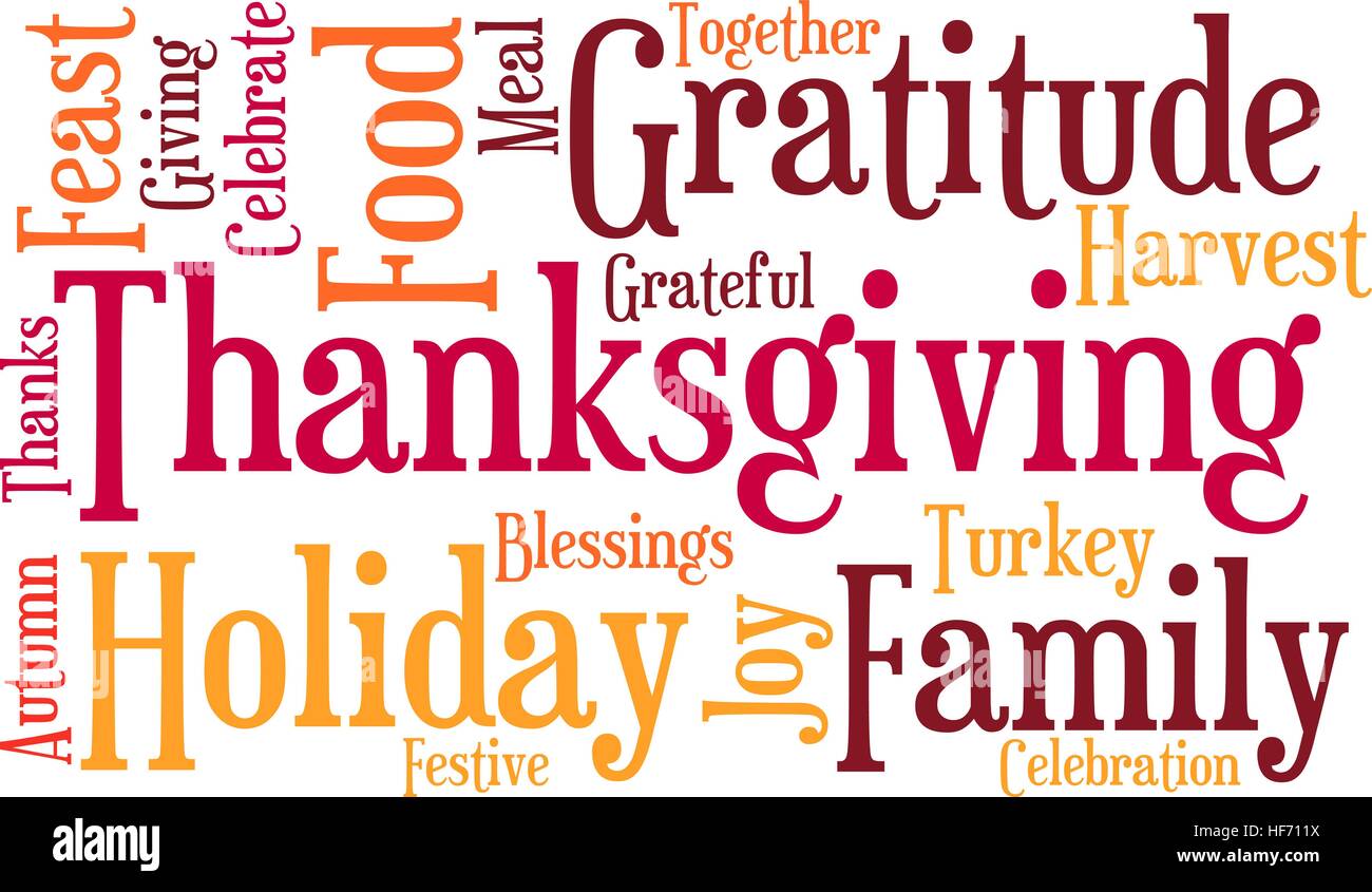 Thanksgiving word cloud on a white background Stock Vector Image & Art ...