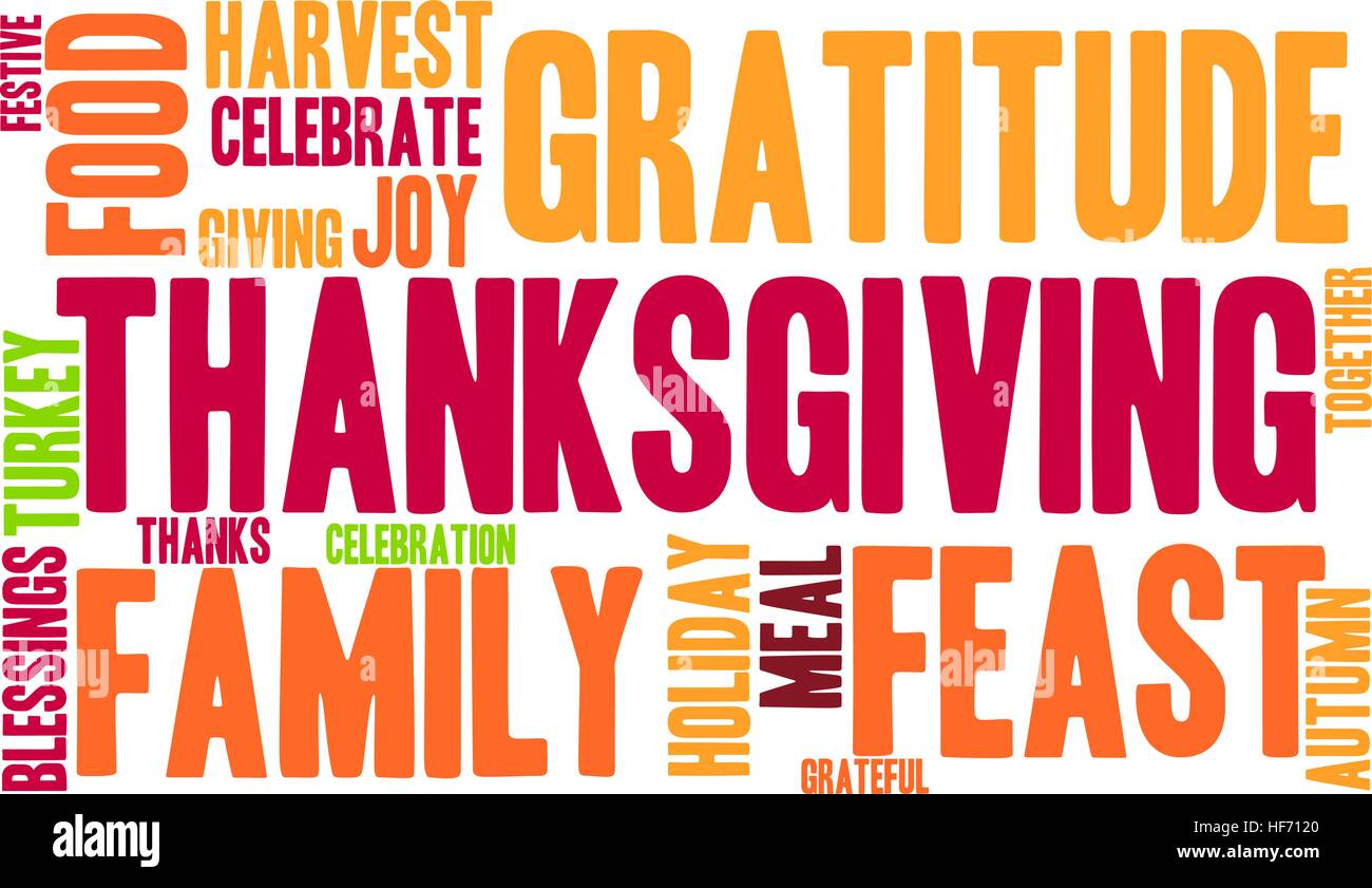 Thanksgiving word cloud on a white background Stock Vector Image & Art ...