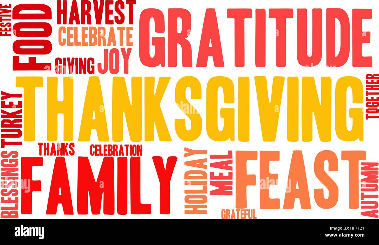 Thanksgiving word cloud on a white background Stock Vector Image & Art ...