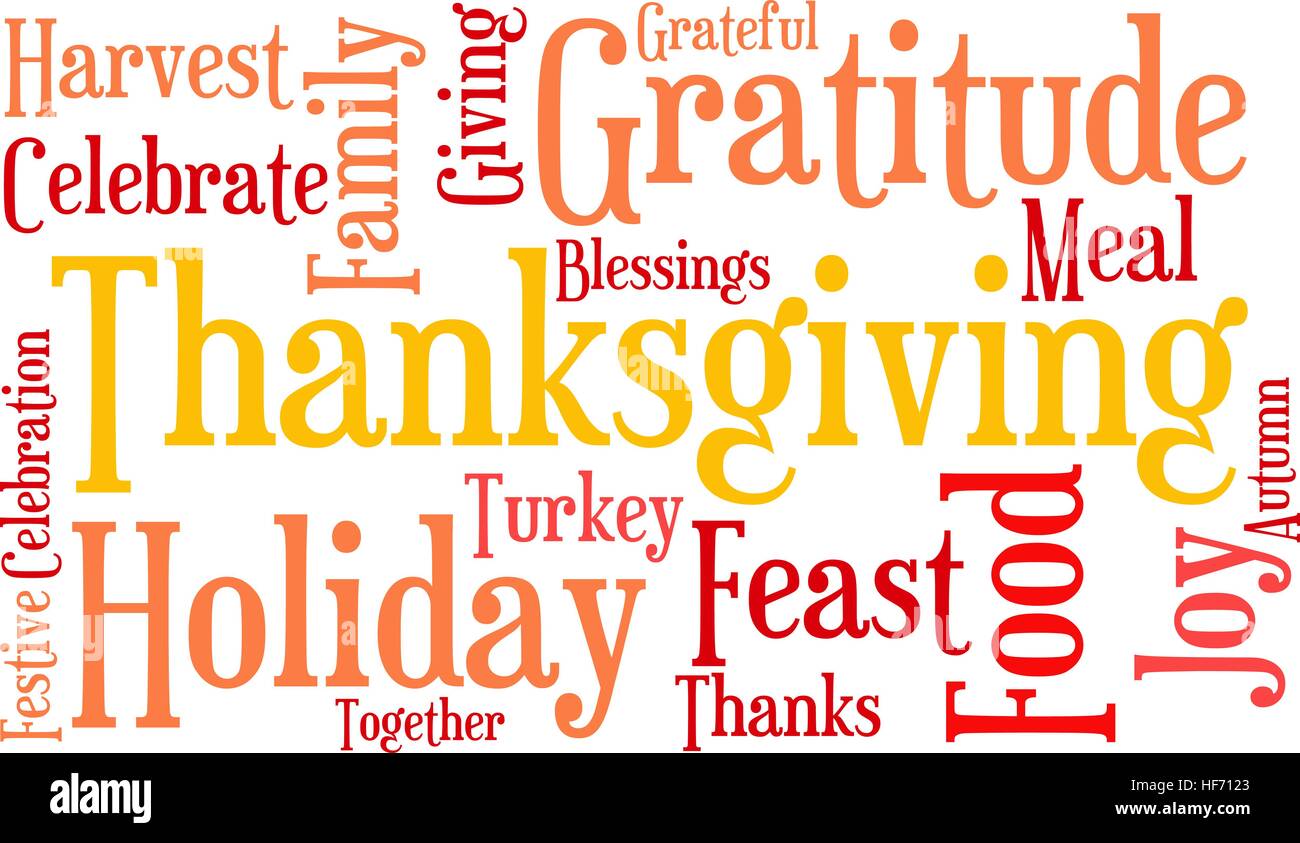 Thanksgiving word cloud on a white background Stock Vector Image & Art ...