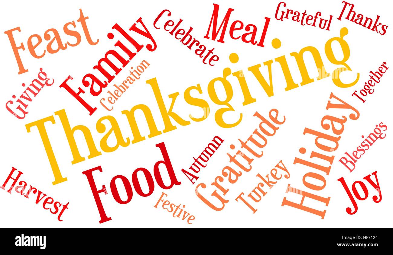 Thanksgiving word cloud on a white background Stock Vector Image & Art ...
