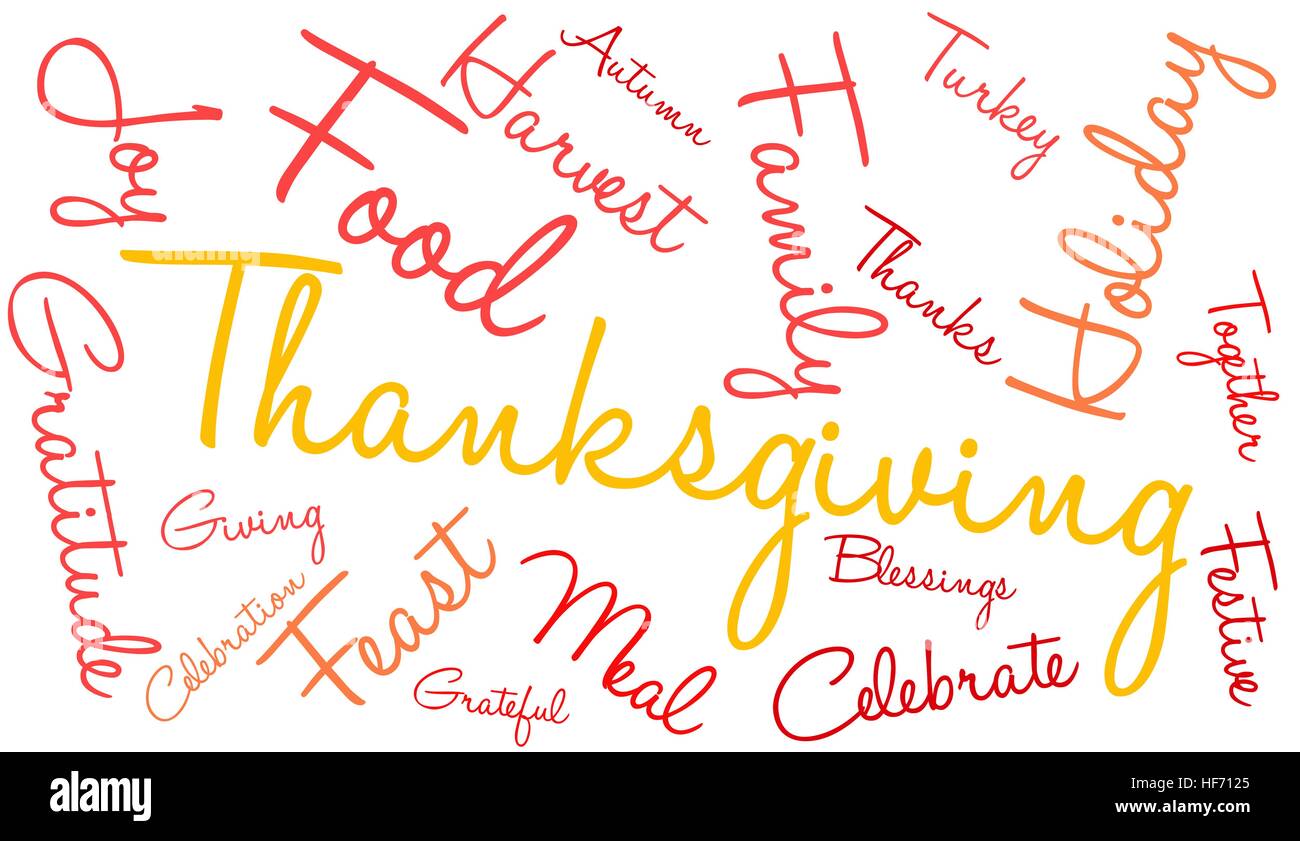 Thanksgiving word cloud on a white background Stock Vector Image & Art ...