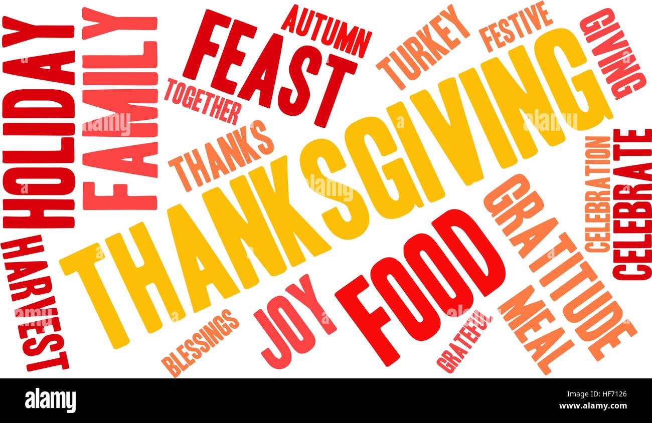 Thanksgiving word cloud on a white background Stock Vector Image & Art ...