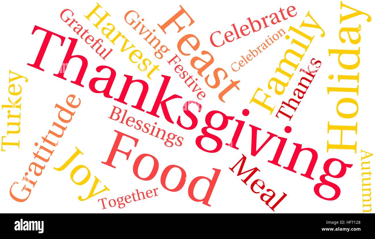 Thanksgiving word cloud on a white background Stock Vector Image & Art ...