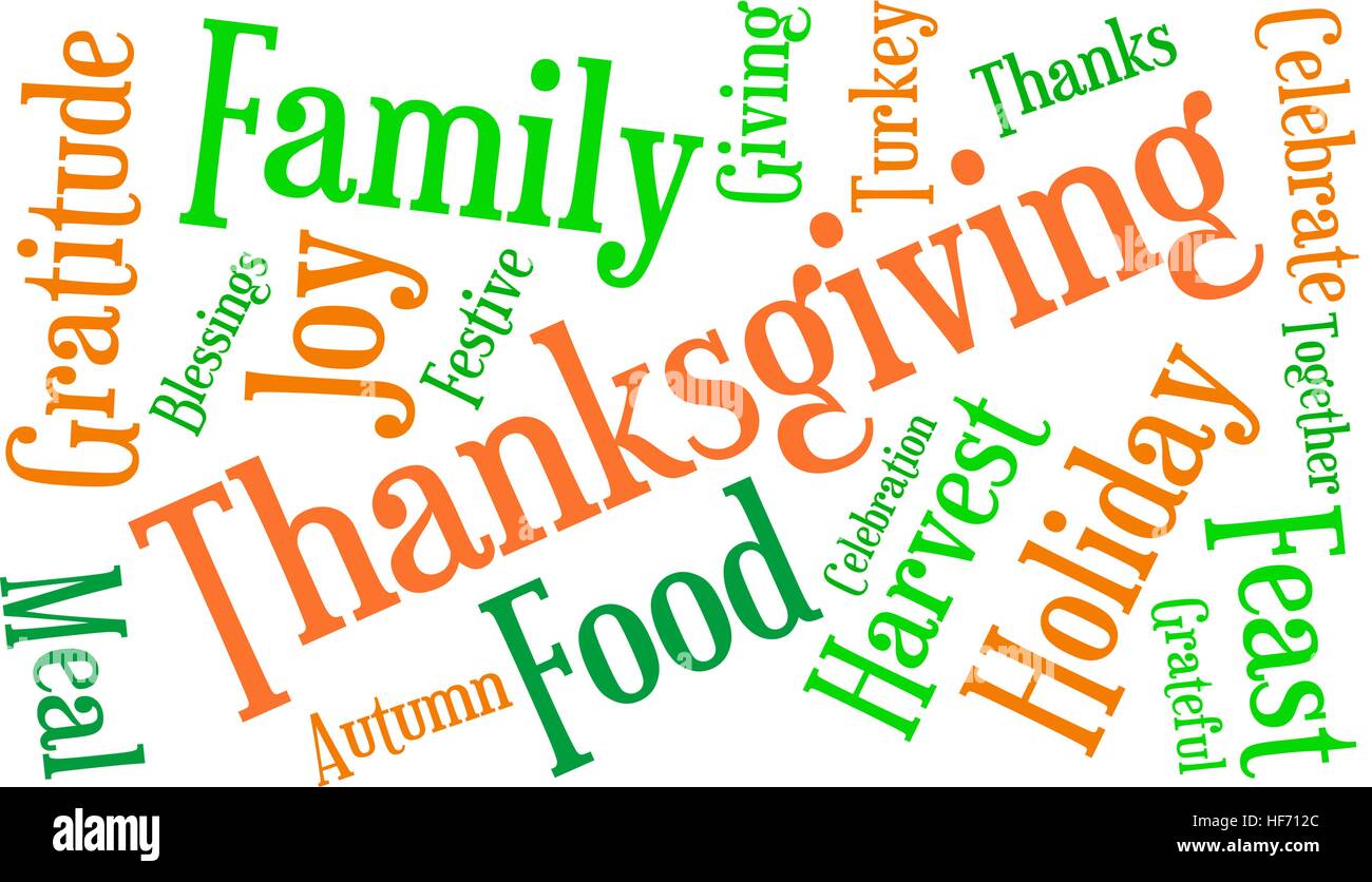 Thanksgiving word cloud on a white background Stock Vector Image & Art ...
