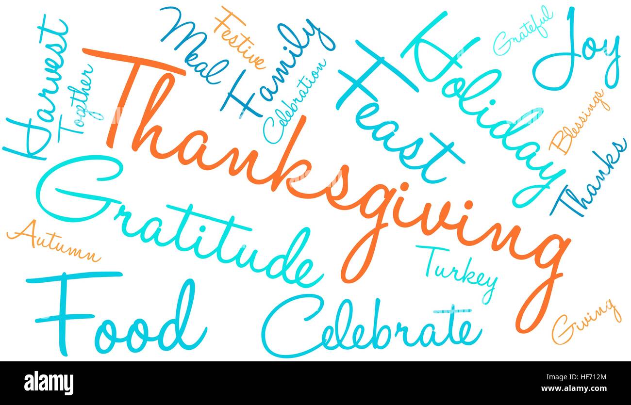 Thanksgiving word cloud on a white background Stock Vector Image & Art ...