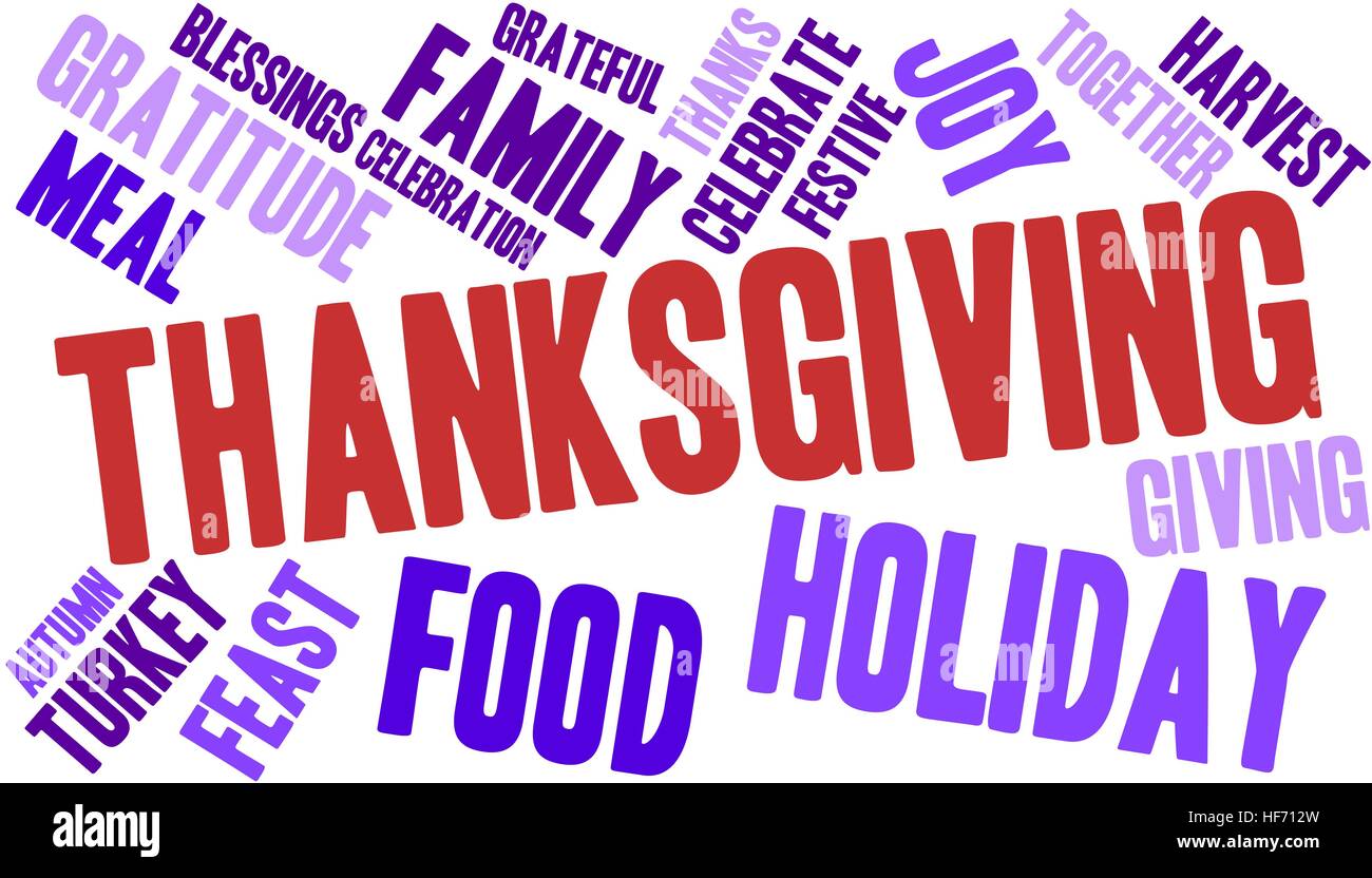 Thanksgiving word cloud on a white background Stock Vector Image & Art ...