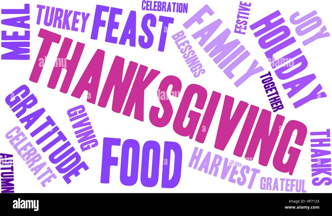 Thanksgiving word cloud on a white background Stock Vector Image & Art ...