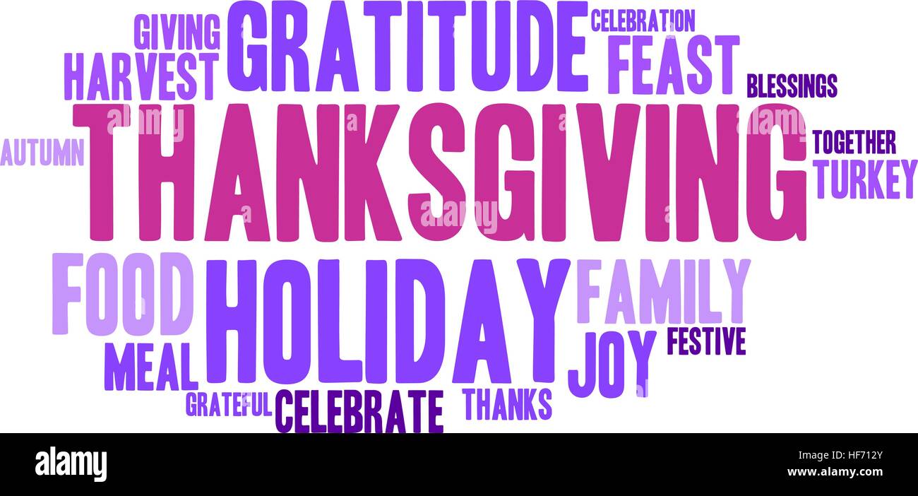Thanksgiving word cloud on a white background Stock Vector Image & Art ...