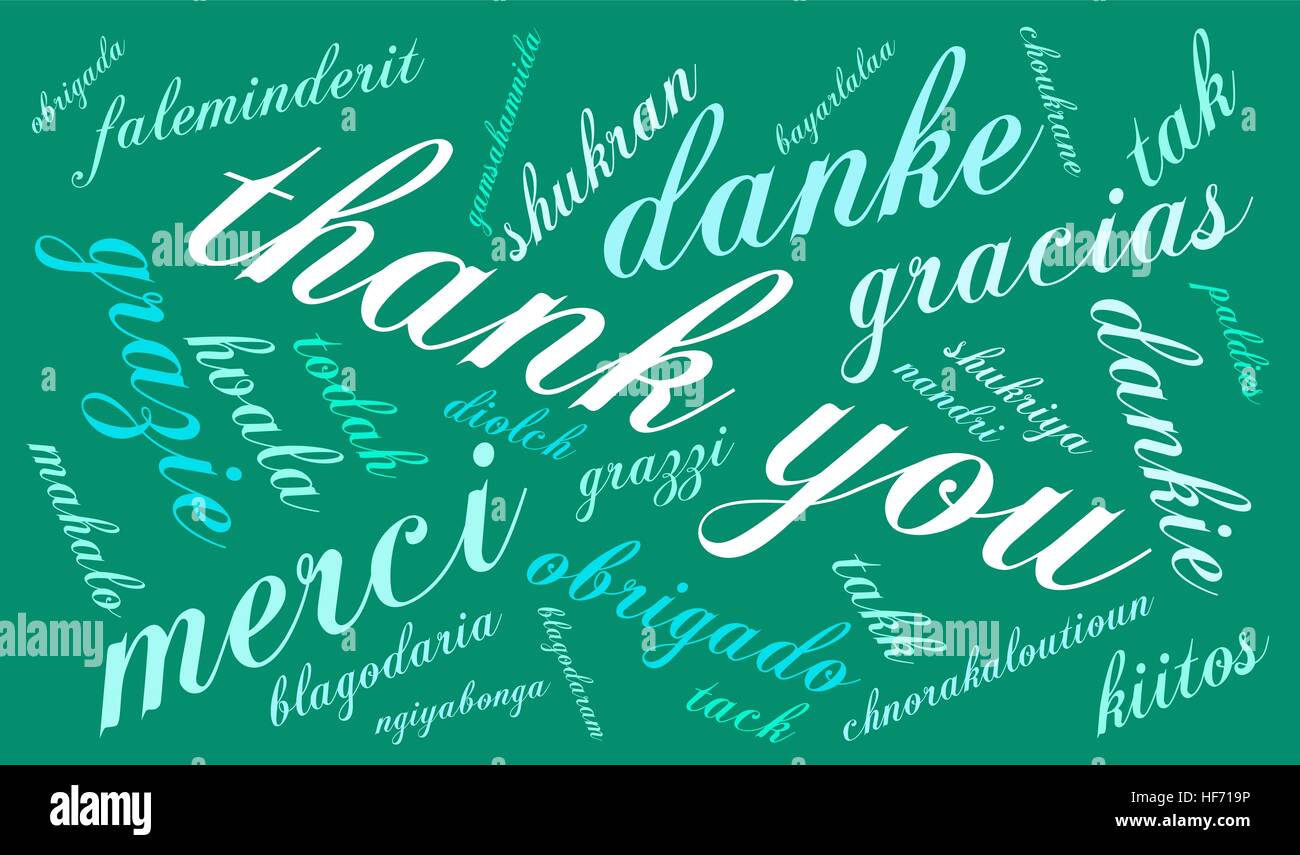 Thank You word cloud on a white background Stock Vector Image & Art - Alamy