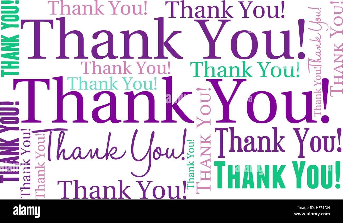 Thank You word cloud on a white background Stock Vector Image & Art - Alamy