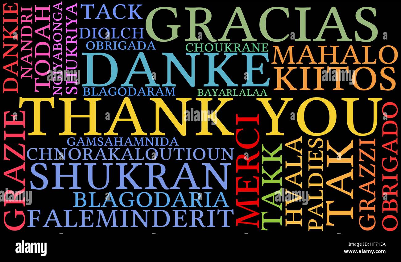 Thank You word cloud on a white background Stock Vector Image & Art - Alamy