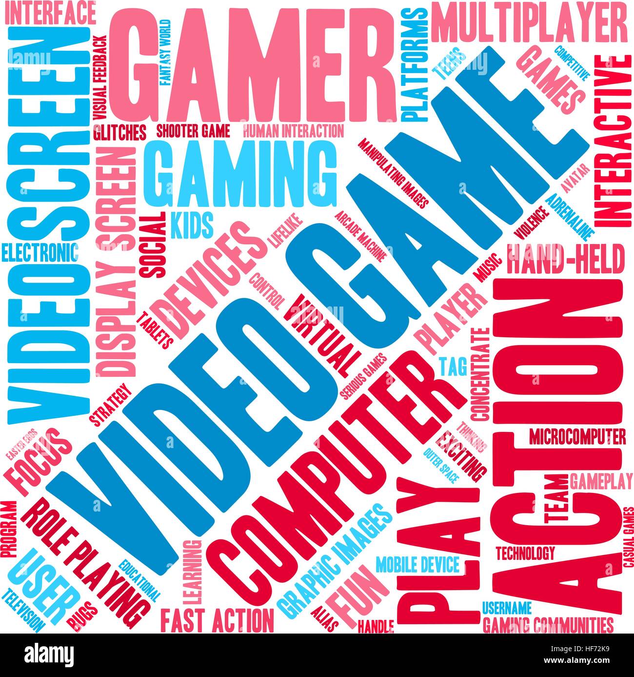 Video Game word cloud on a white background Stock Vector Image & Art ...
