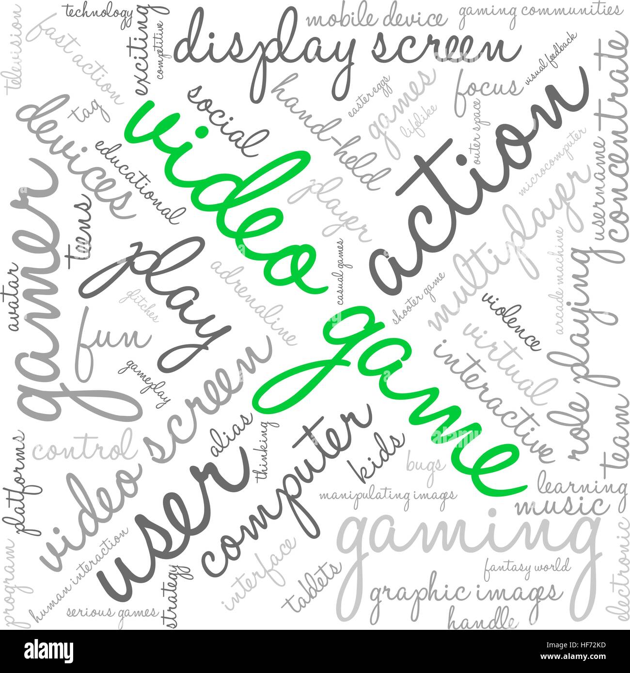 Video Game word cloud on a white background Stock Vector Image & Art ...