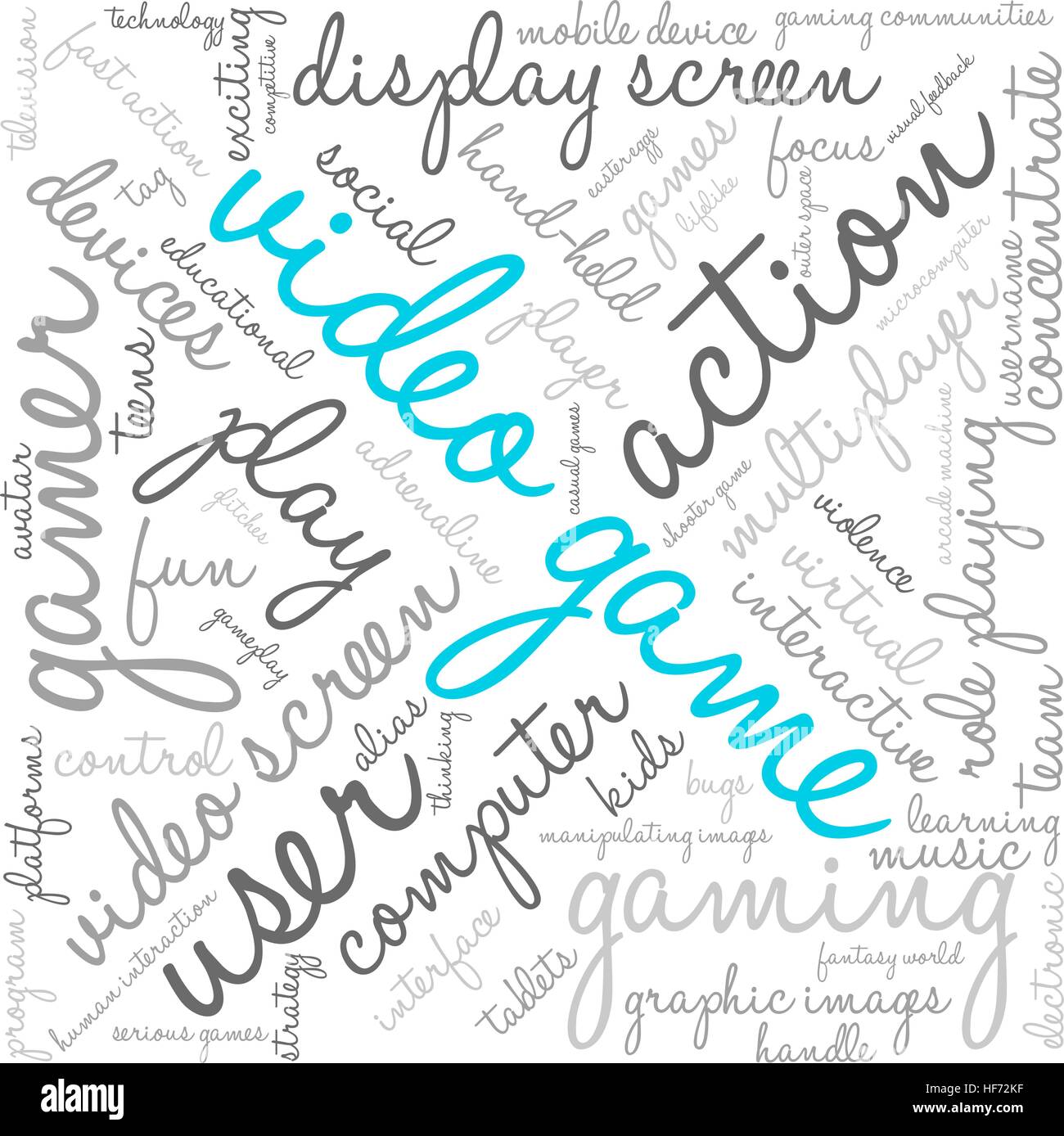 Video Game word cloud on a white background Stock Vector Image & Art ...