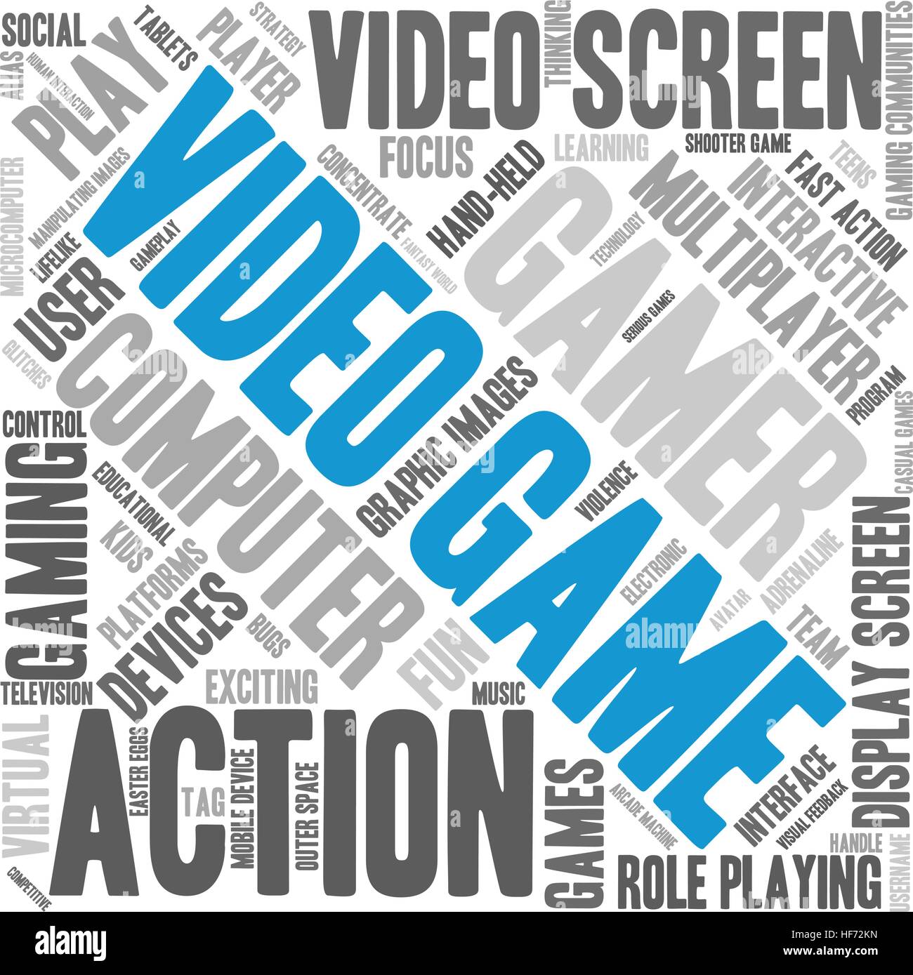 Video Game word cloud on a white background Stock Vector Image & Art ...