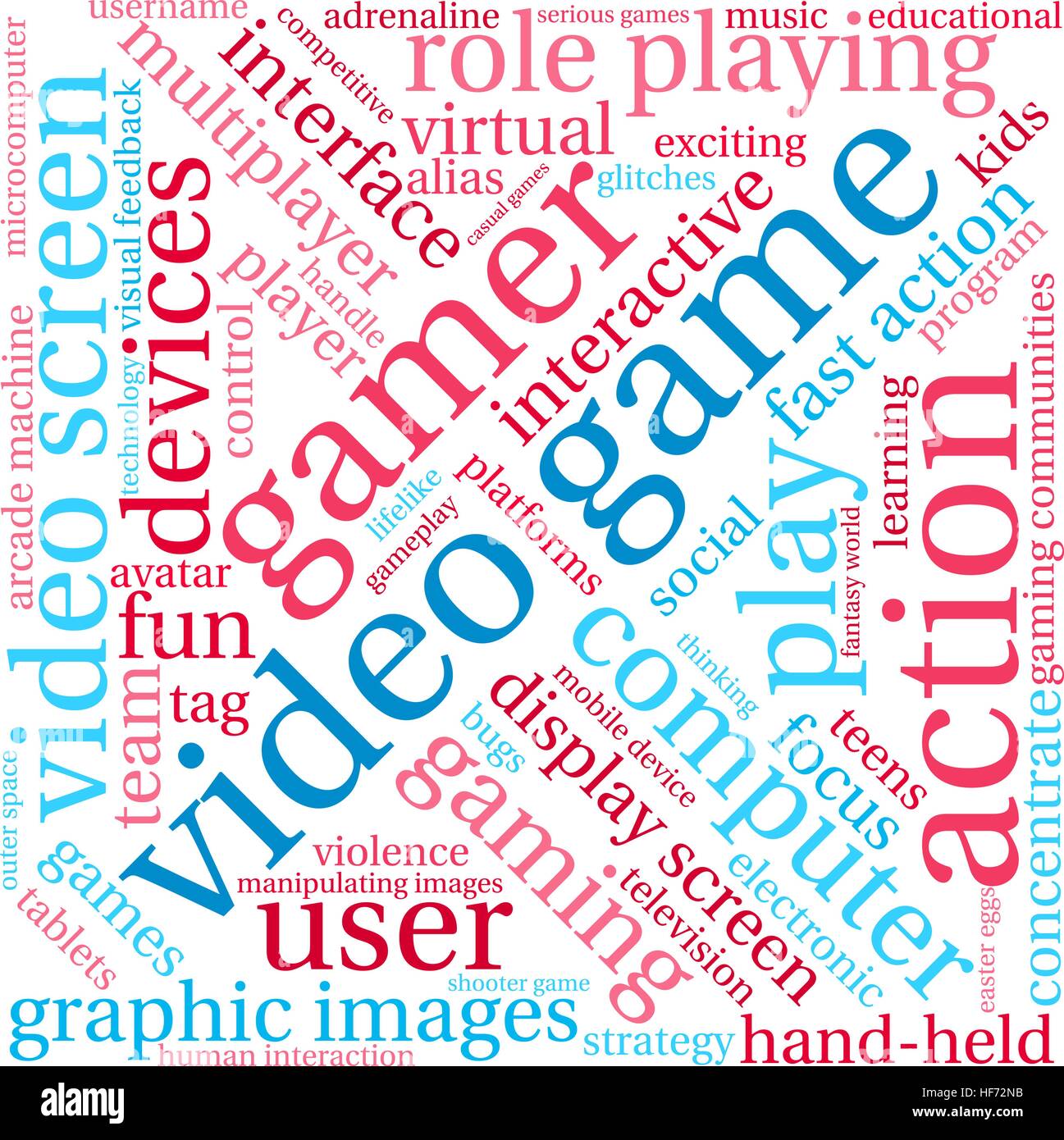Video Game word cloud on a white background Stock Vector Image & Art ...