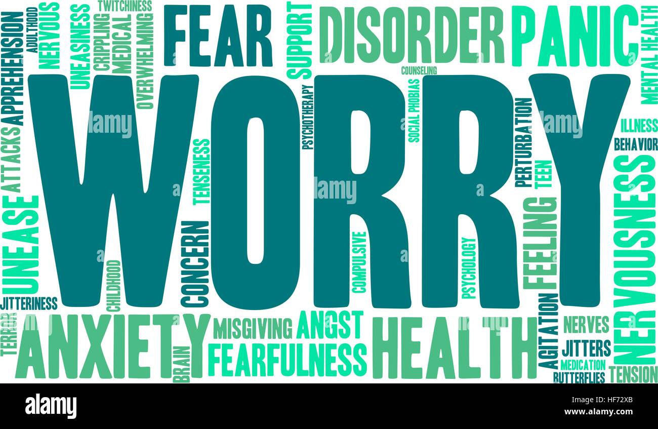 Worry word cloud on a white background Stock Vector Image & Art - Alamy