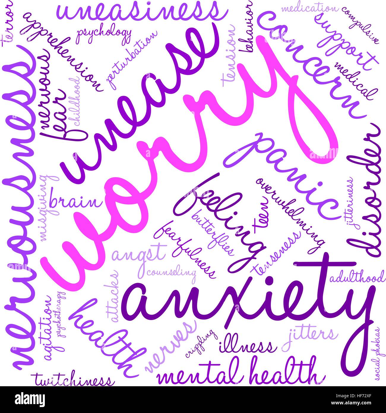 Worry word cloud on a white background Stock Vector Image & Art - Alamy